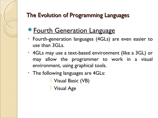 Generations of Programming Languages