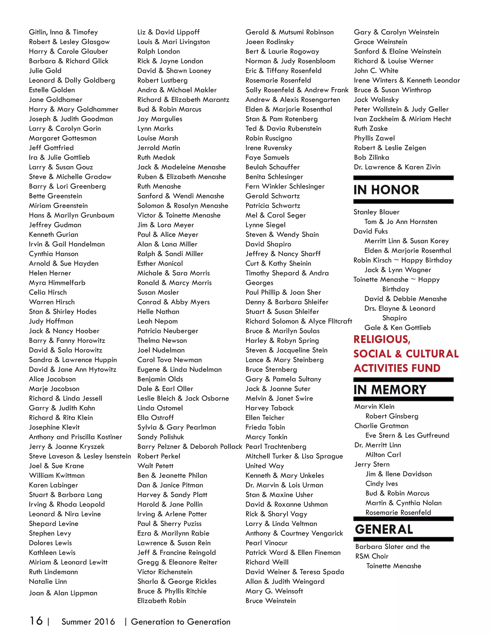 Generations Summer 2016 | PDF