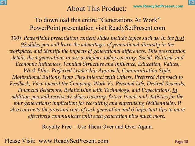 GENERATIONS AT WORK POWERPOINT | PPT