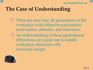GENERATIONS AT WORK POWERPOINT | PPT