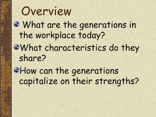 Generations In The Workplace | PPT