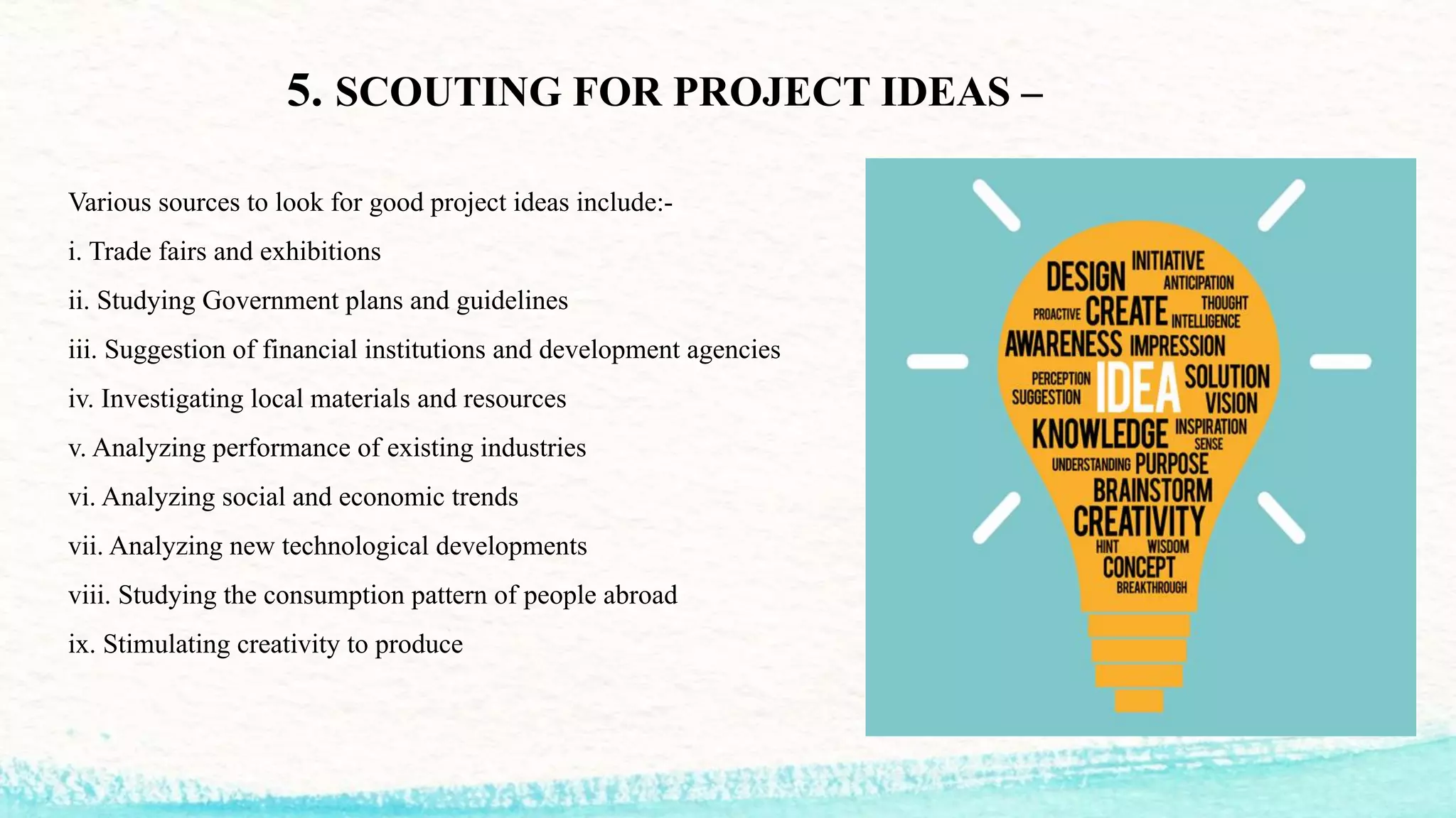 Generation & Screening of Project Idea | PDF