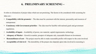 Generation & Screening of Project Idea | PDF