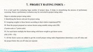 Generation & Screening of Project Idea | PDF