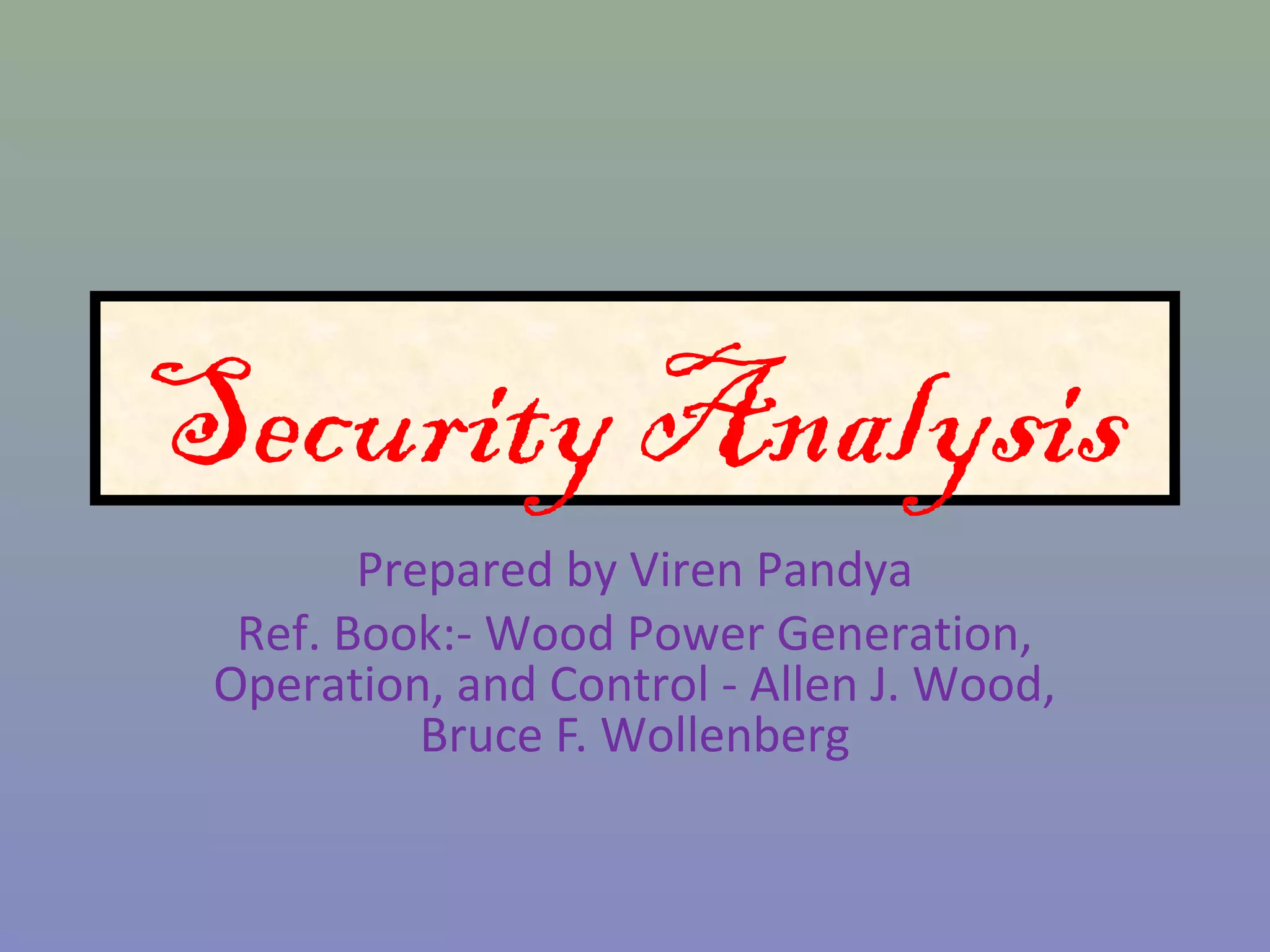 Generation shift factor and line outage factor | PPT