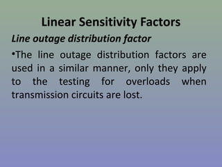 Generation shift factor and line outage factor | PPT