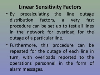 Generation shift factor and line outage factor | PPT