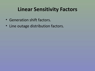 Generation shift factor and line outage factor | PPT