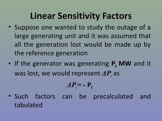 Generation shift factor and line outage factor | PPT