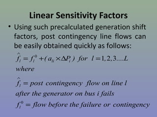 Generation shift factor and line outage factor | PPT