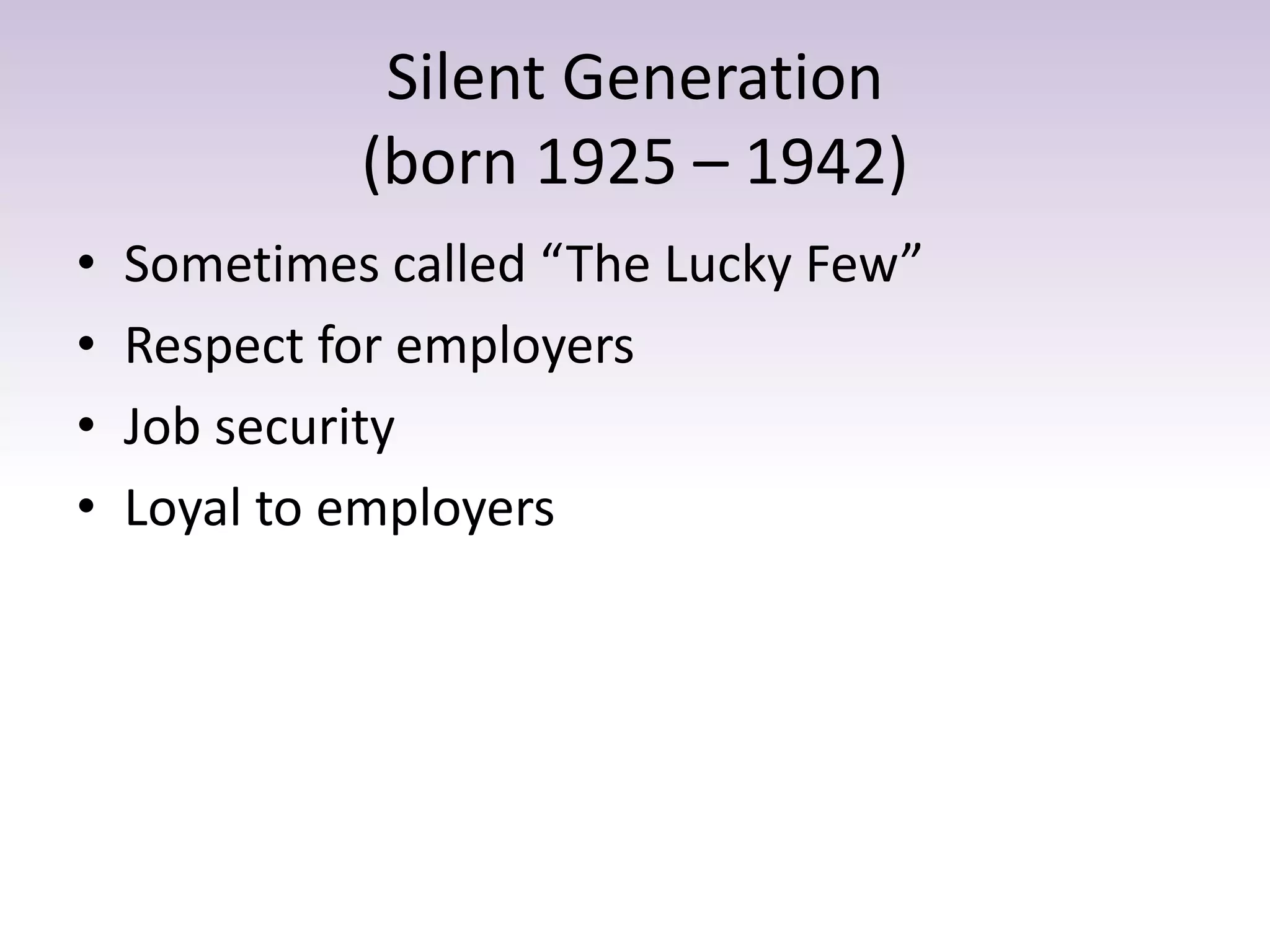Generations in the Workplace | PPTX