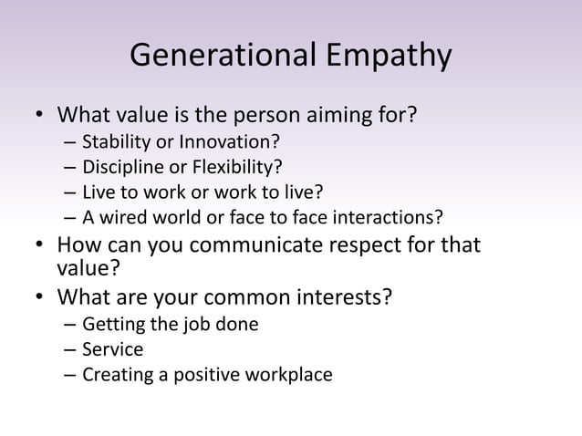 Generations in the Workplace | PPT