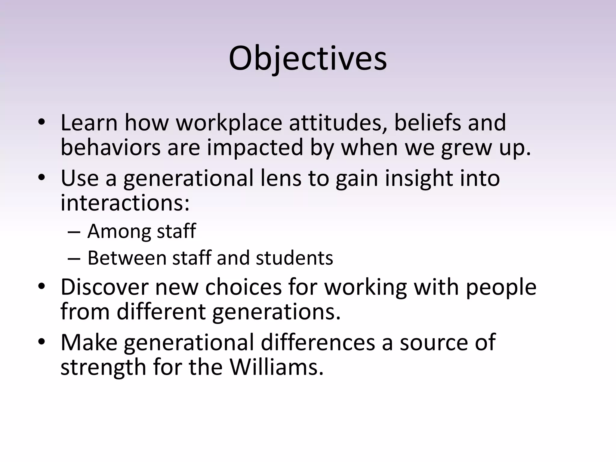 Generations in the workplace | PPTX