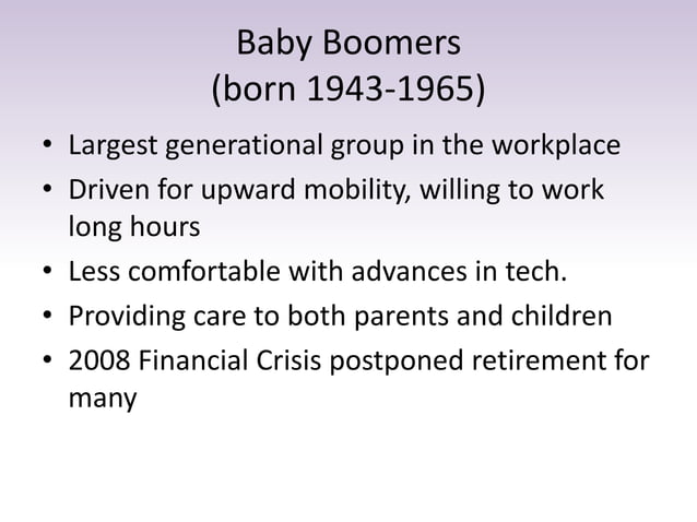 Generations in the workplace | PPTX