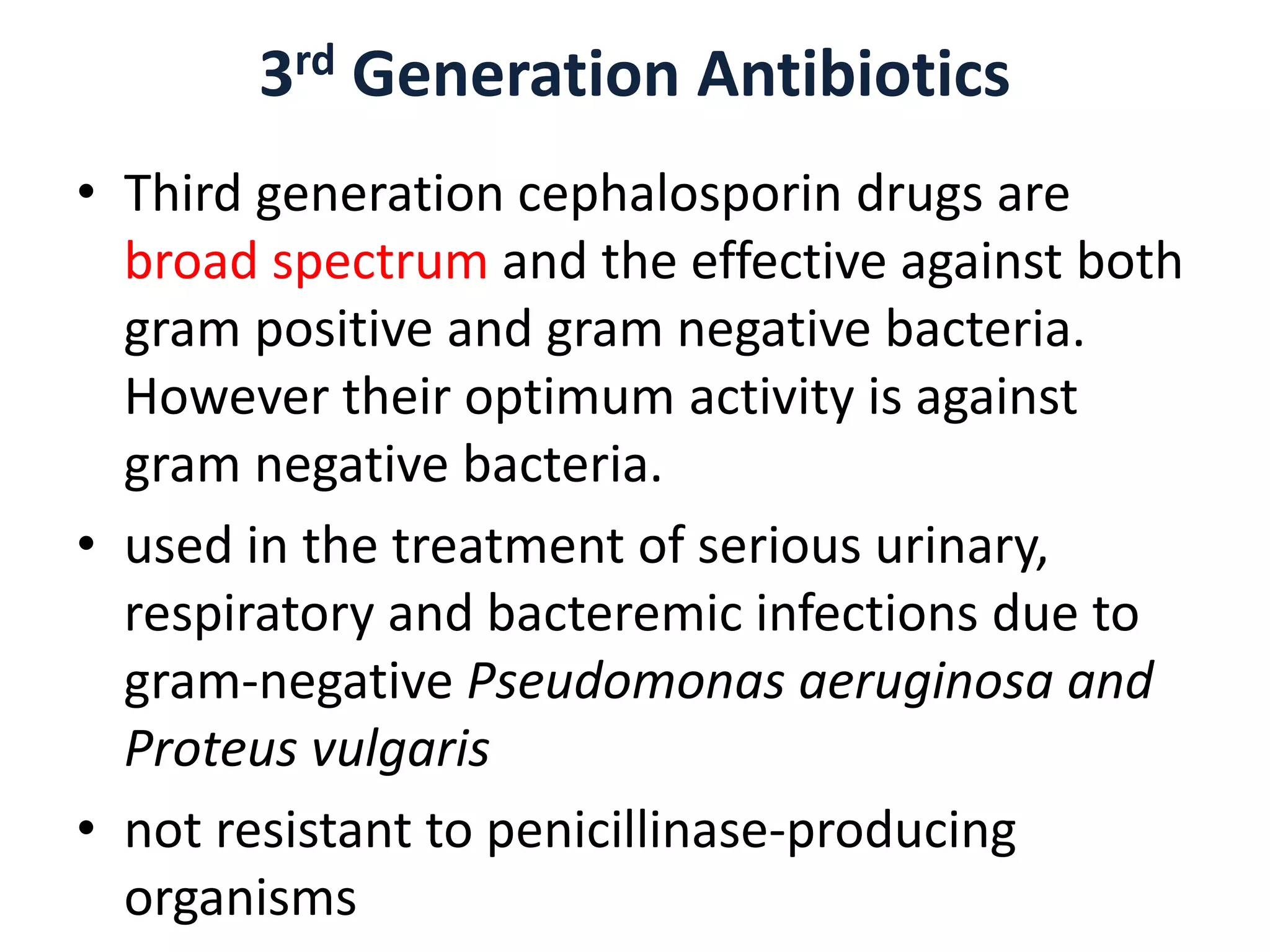 Generations of antibiotics | PPTX