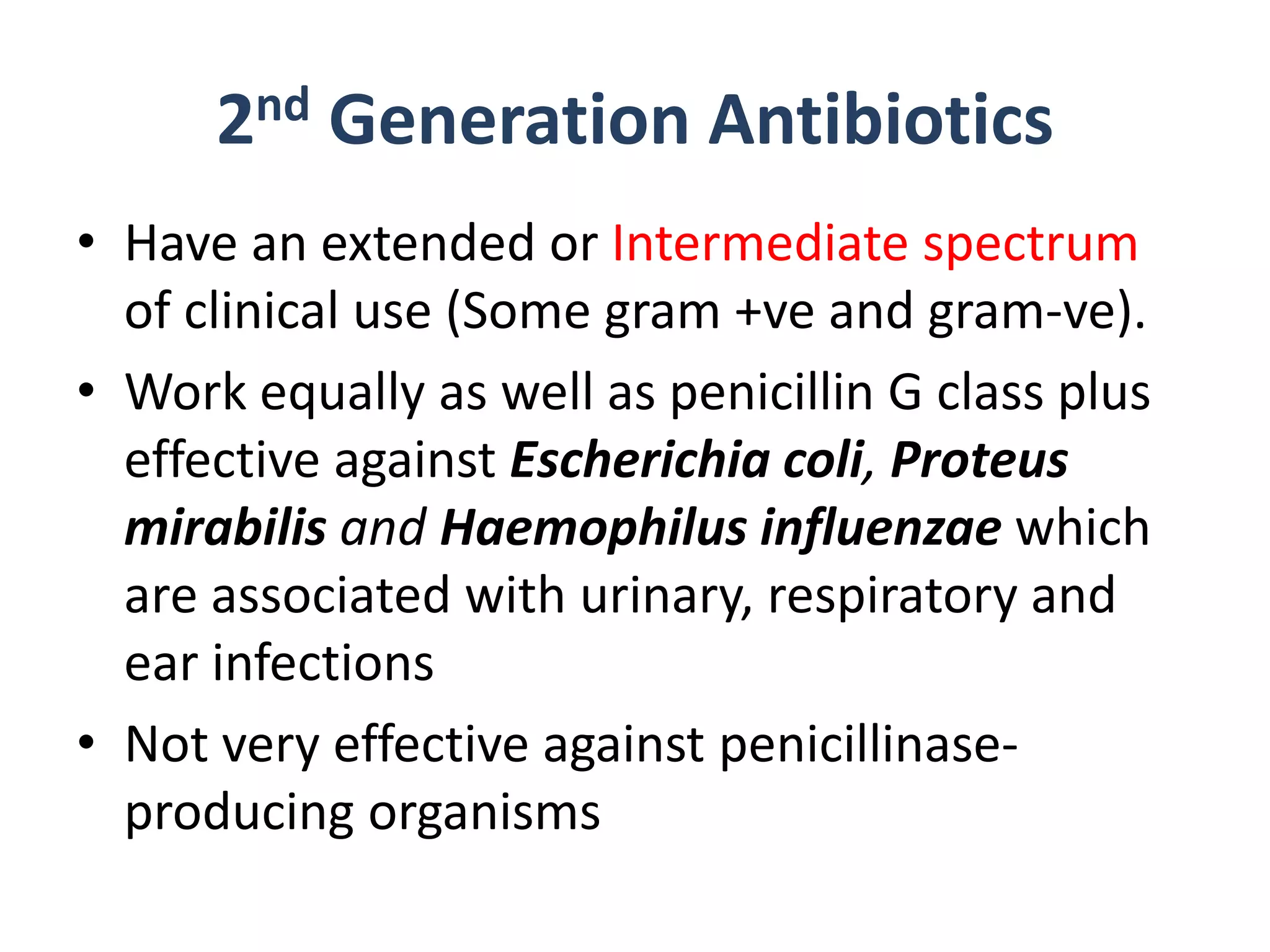 Generations of antibiotics | PPTX