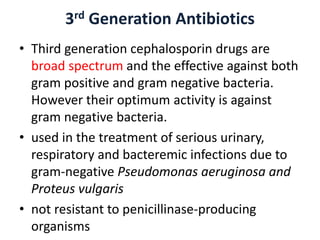 Generations of antibiotics | PPTX