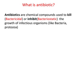 Generations of antibiotics | PPTX