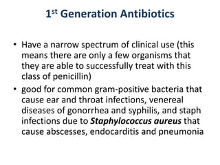 Generations of antibiotics | PPTX