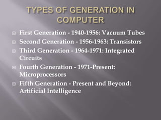 Generations Of Computer | PPTX