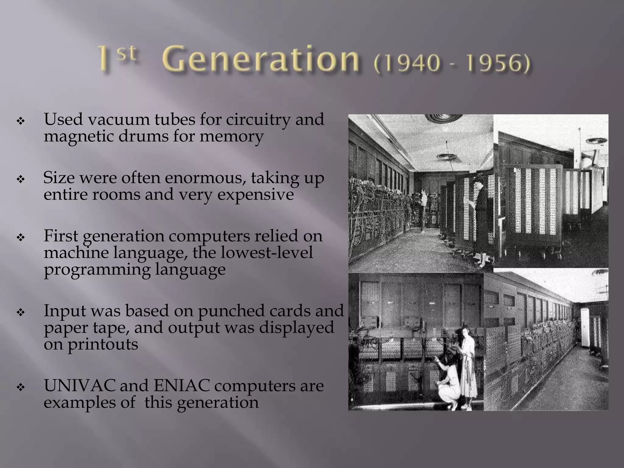 Generations of computer | PPSX | Computing | Technology & Computing