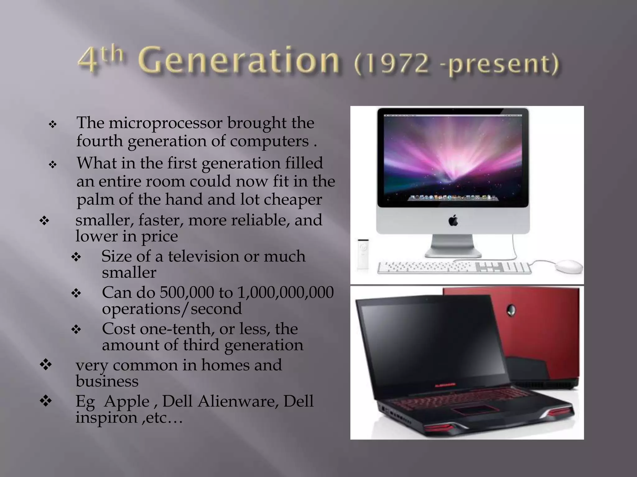 Generations of computer | PPSX | Computing | Technology & Computing