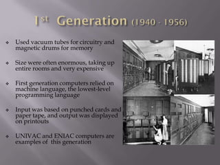 Generations of computer | PPSX | Computing | Technology & Computing