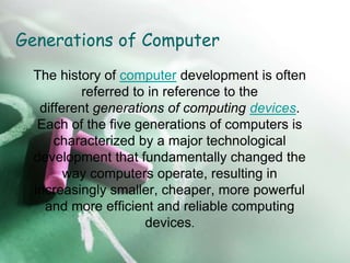Generations of computer | PPT
