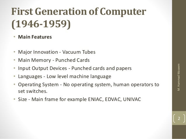 Generations of Computer