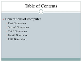 Generations of computer | PPTX