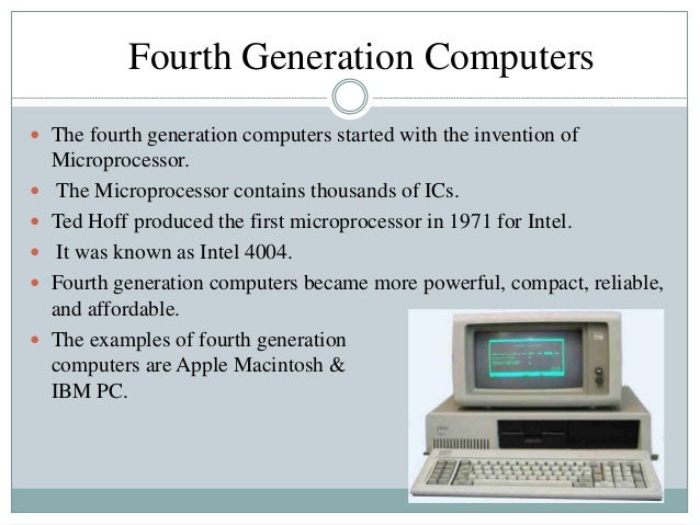 Generations of computer