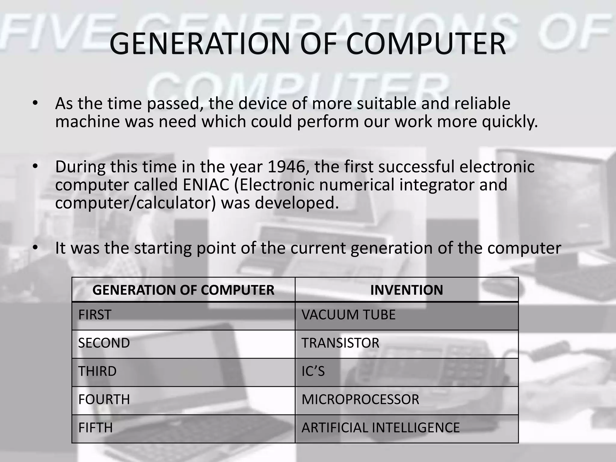 Generations of computer | PPT