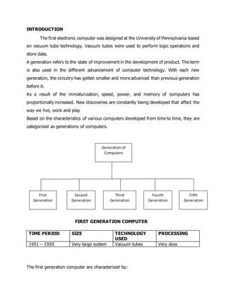 Generations of computers | DOCX