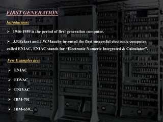 Generations of computer | PPTX