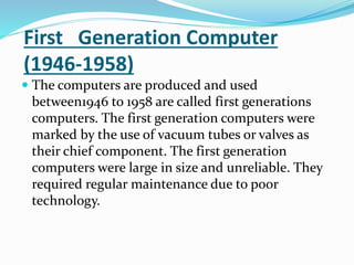 Generations of computer | PPT