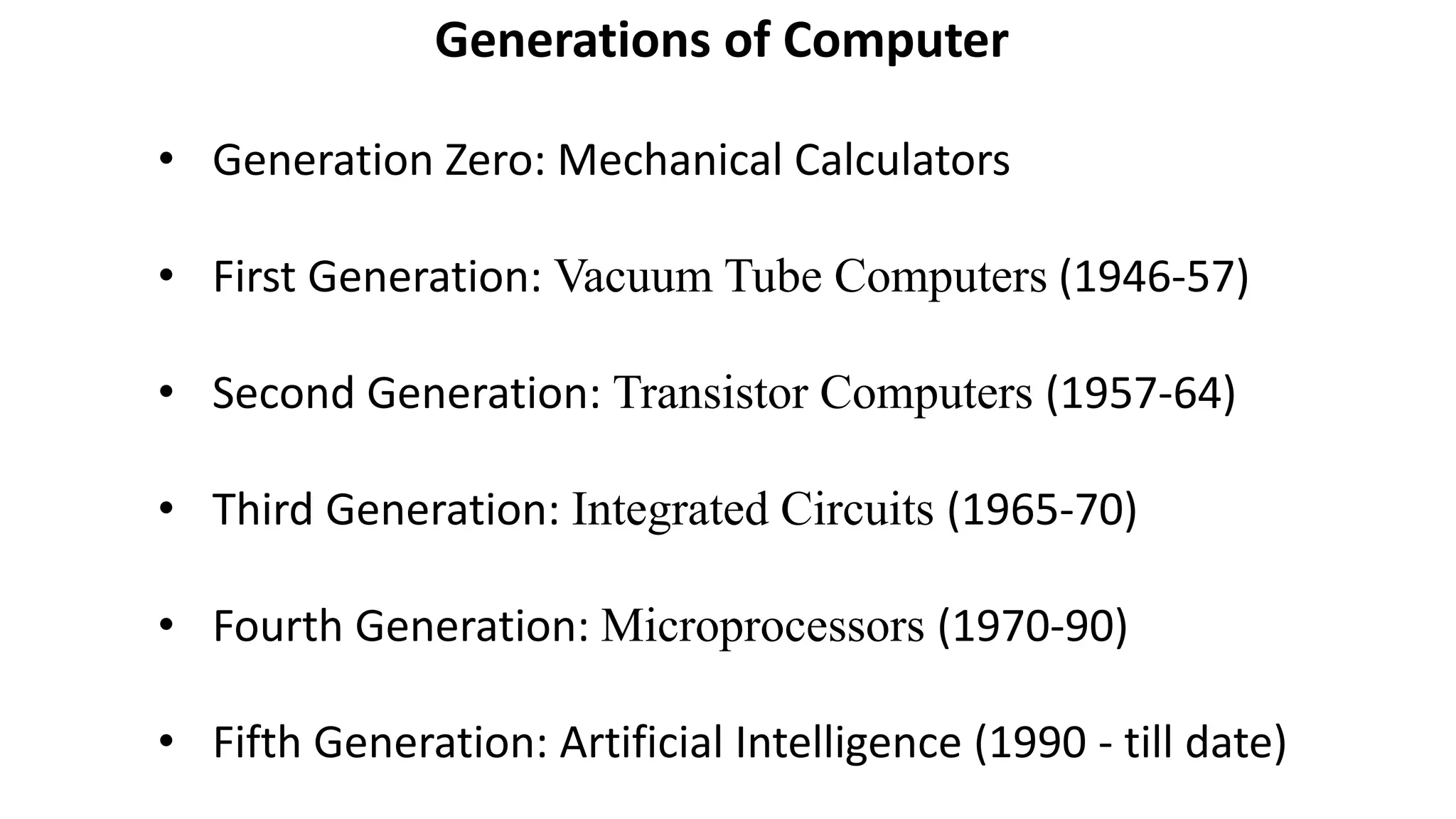 Generations of Computer | PPT