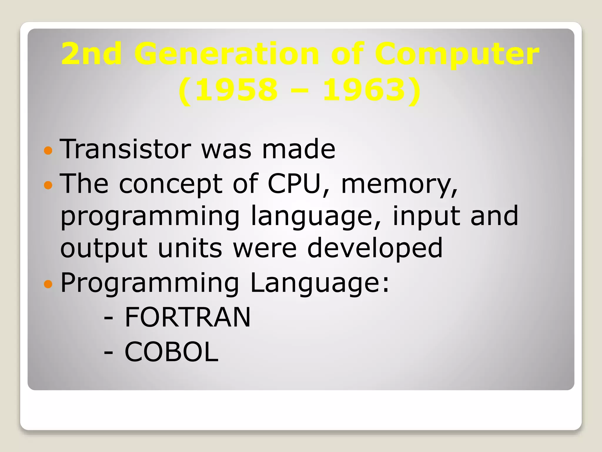 Generations of computers | PPTX