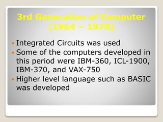Generations of computers | PPTX