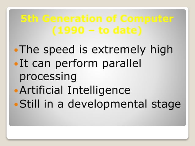Generations of computers | PPTX | Computing | Technology & Computing