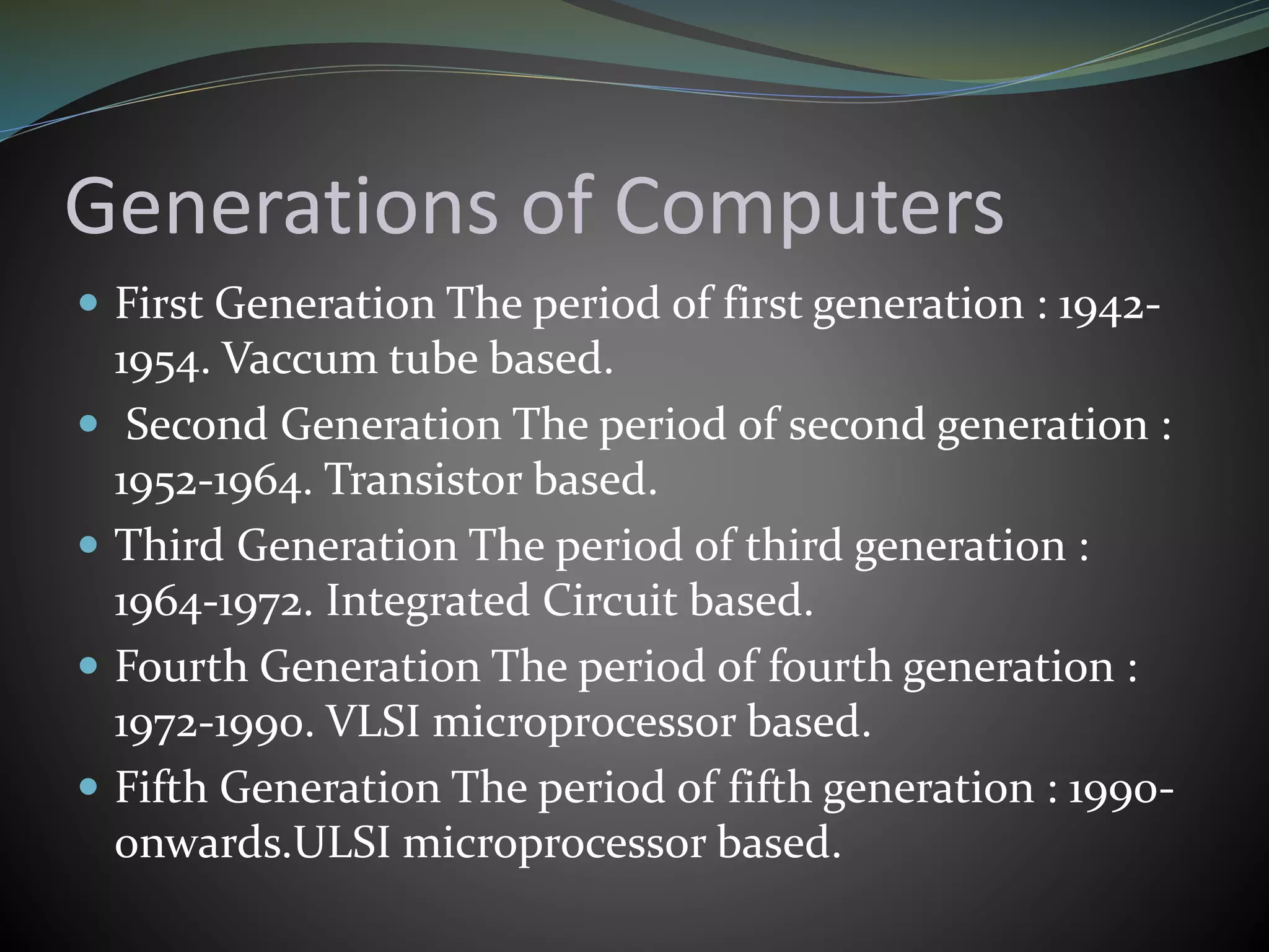 Generations of computers | PPTX