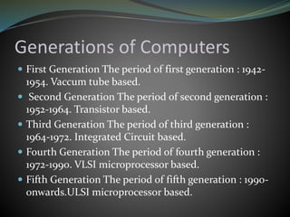 Generations of computers | PPT