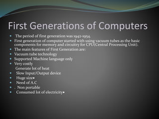 Generations of computers | PPTX