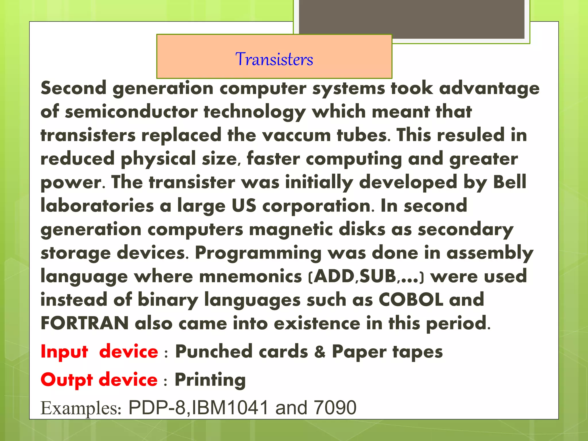 Generations of computers | PPT