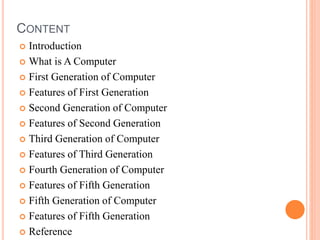 Generations of Computers | PPTX