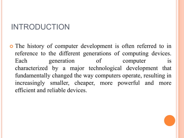 Generations of Computers | PPT