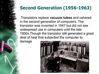 Second Generation (1956 1963) Transistors