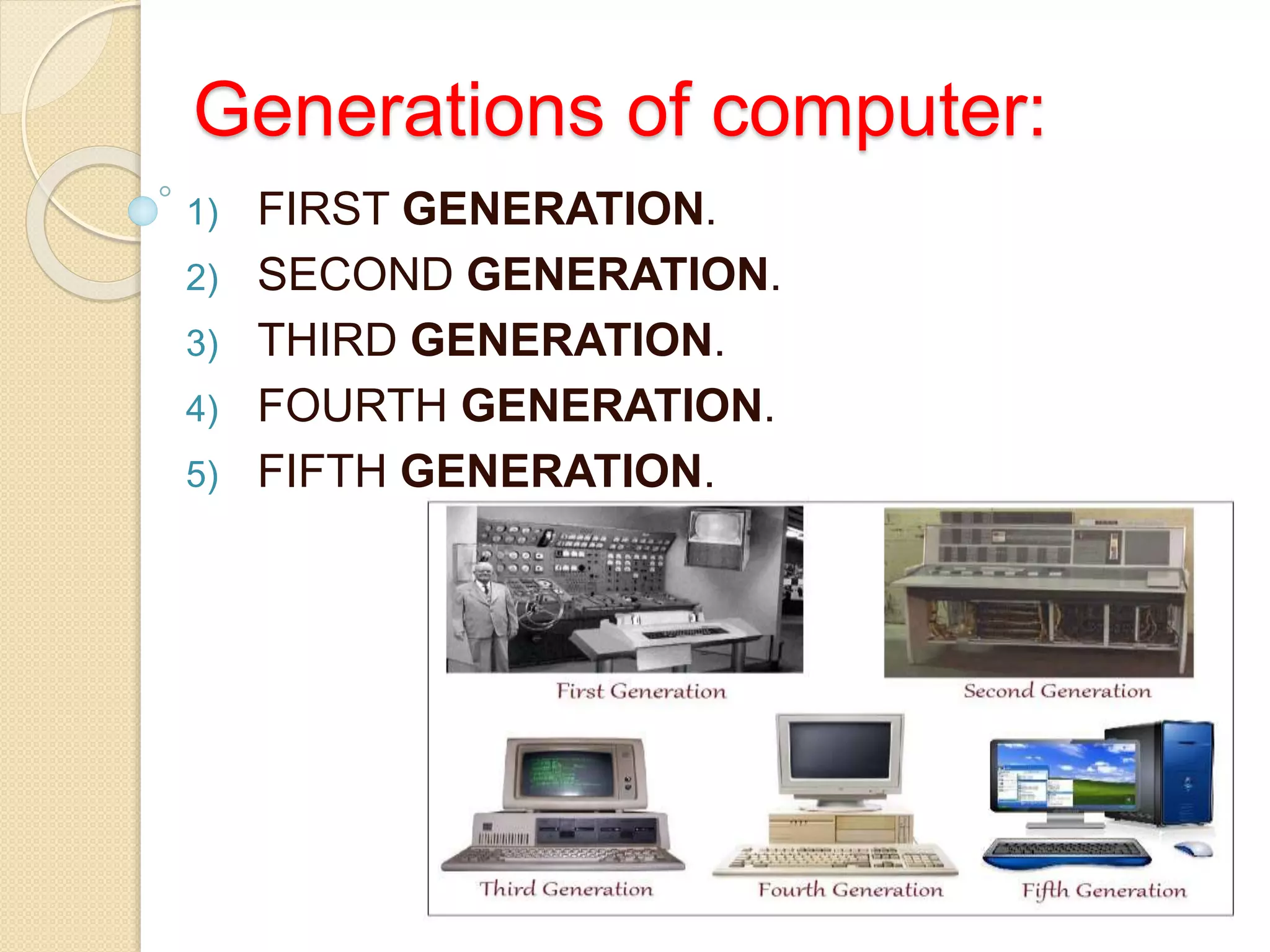 Generations of computers | PPTX | Computing | Technology & Computing