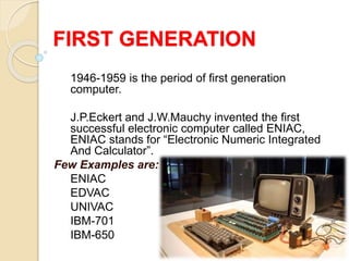 Generations of computers | PPTX