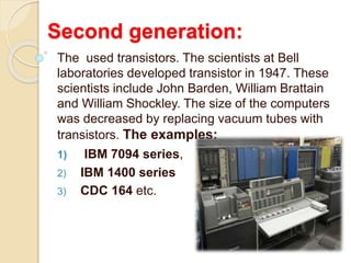 2rd Generation Of Computer
