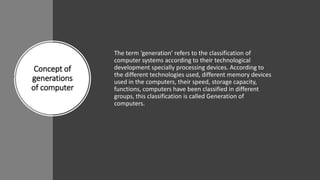 Generations of computers | PPTX | Computing | Technology & Computing